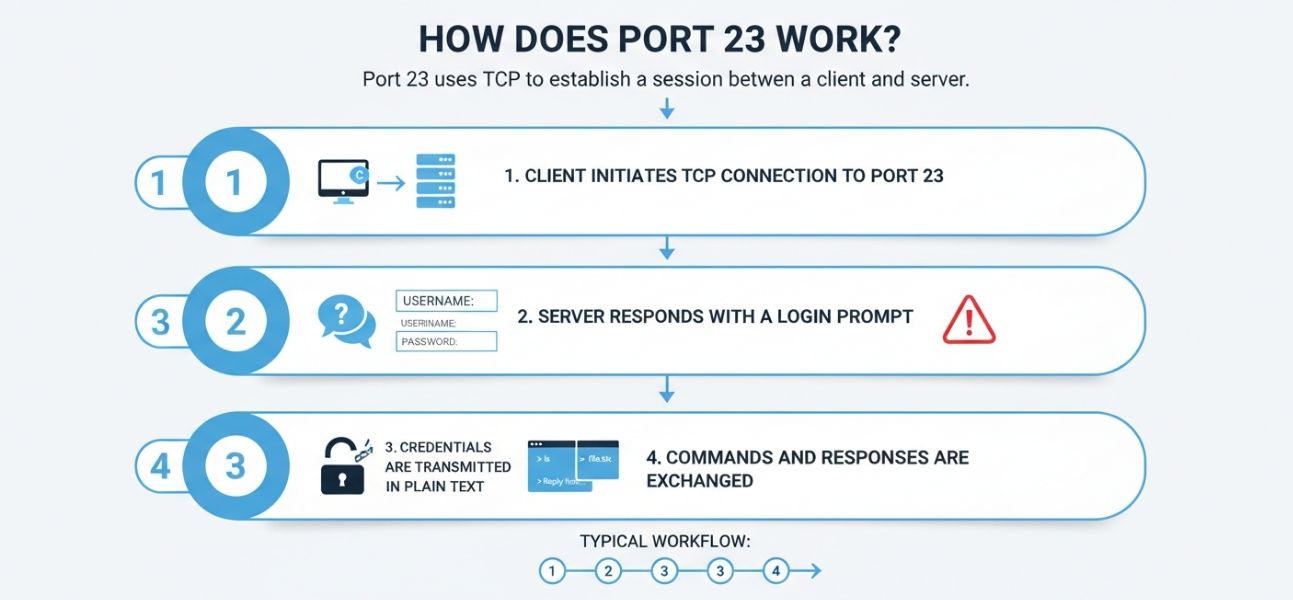What Is Port 23? Telnet Port Explained, Uses, Security Risks, and ...